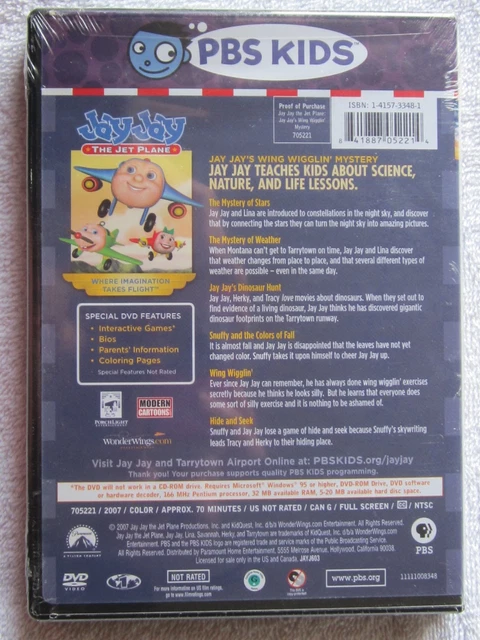 JAY JAY THE Jet Plane Jay Jay's Wing Wigglin Mystery DVD 2007 PBS New ...