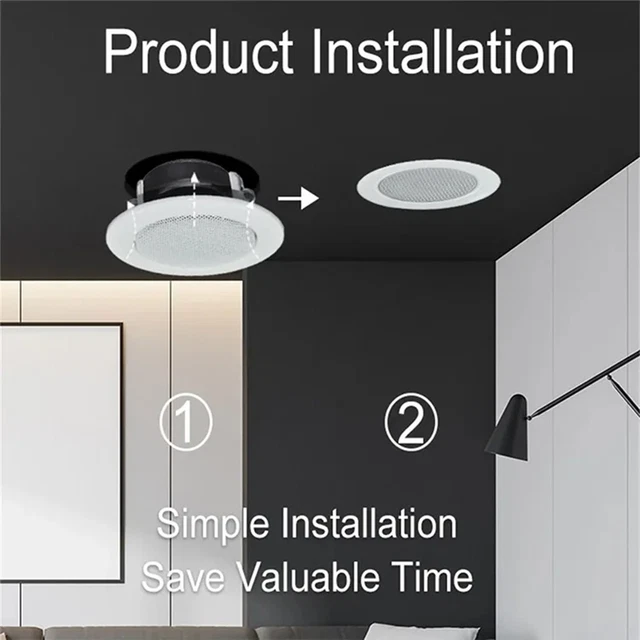 BATHROOM 3INCH 8OHM 6W Passive Ceiling Speaker Metal in-Ceiling ...