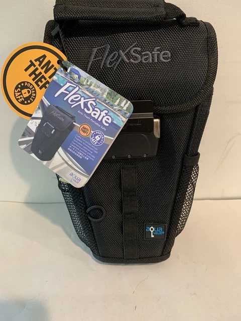 FLEXSAFE BY AQUA Vault Anti-Theft Personal Portable Safe Black Bag New ...