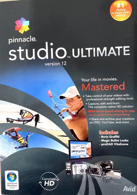 PINNACLE STUDIO ULTIMATE versione 12 per Windows Vista EUR 0,56 - PicClick IT