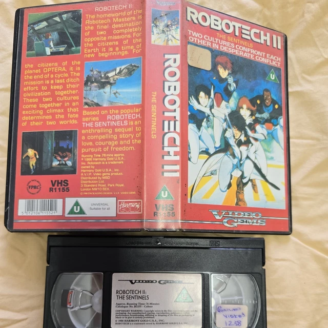 ROBOTECH 2 THE Sentinels VHS Video Cert Children's Cartoon Video Gems £ ...