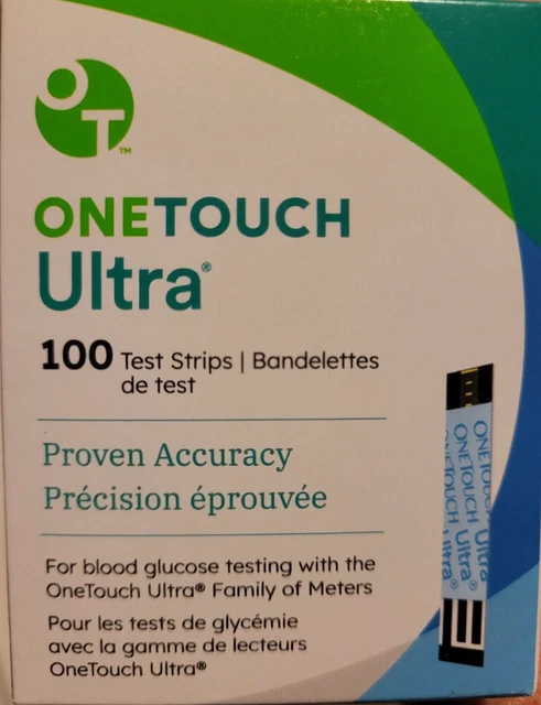 100 ONE TOUCH Ultra Test Strips X06/2026 $61.78 - PicClick CA