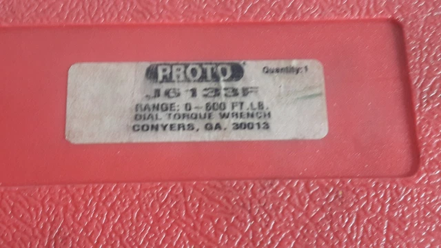 PROTO J6133F DIAL Torque Wrench 0-600 lbs, 3/4" Drive # Made in USA ...
