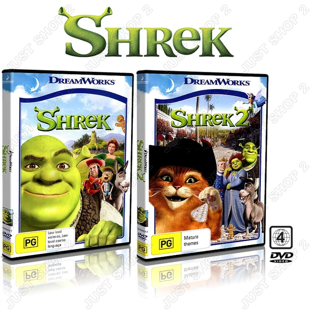 SHREK DVD + Shrek 2 DVD : DreamWorks Animation Movie : Brand New ...