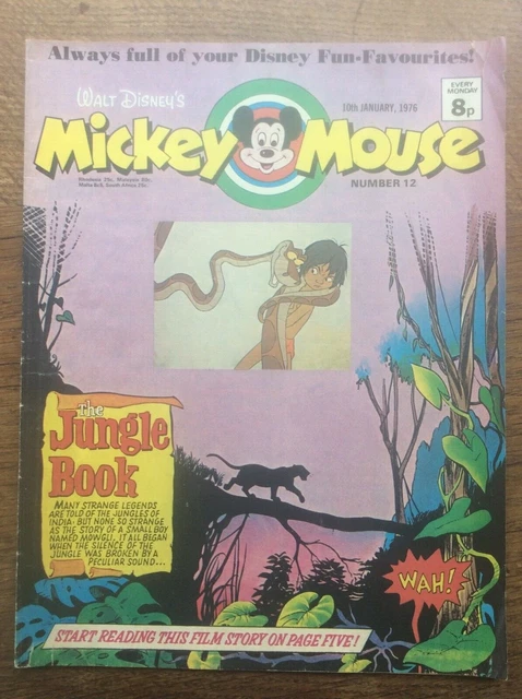 RARE VINTAGE NO12 Walt Disneys Mickey Mouse 10Jan 1976 Comic Disneyana ...