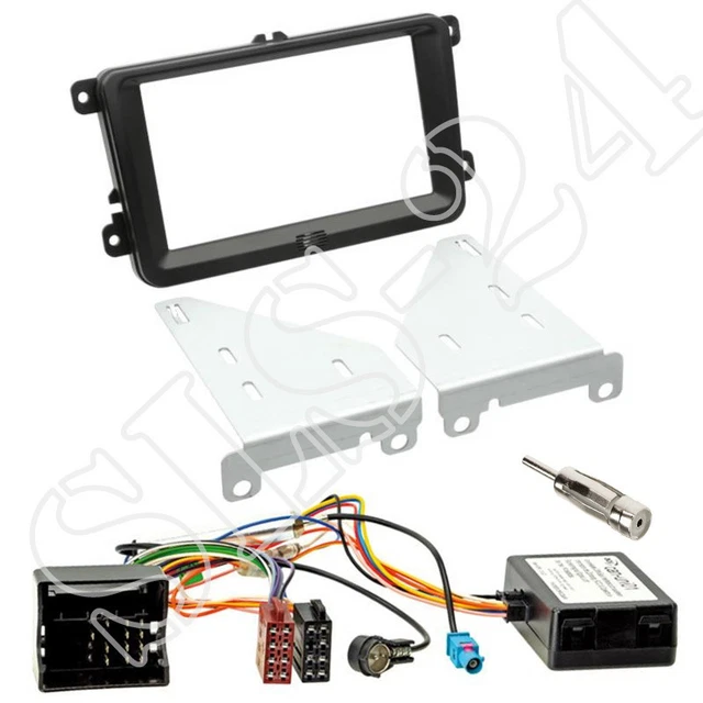 DOUBLE DIN BEZEL Radio Bezel Can-Bus Interface Antenna VW Touran Sharan ...