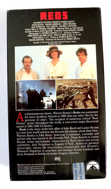 REDS 1981 DOUBLE VHS Warren Beatty Diane Keaton Jack Nicholson flambant ...