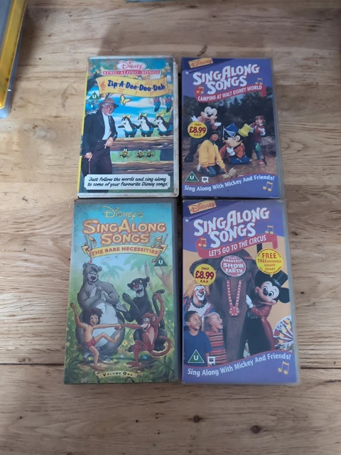 SING ALONG SONGS - Disney VHS Bundle x4 £19.99 - PicClick UK