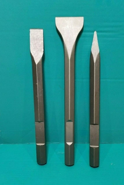 3PC CHISEL POINT + 75mm Bolster fit HILTI TE3000 AVR CONCRETE BREAKER £ ...