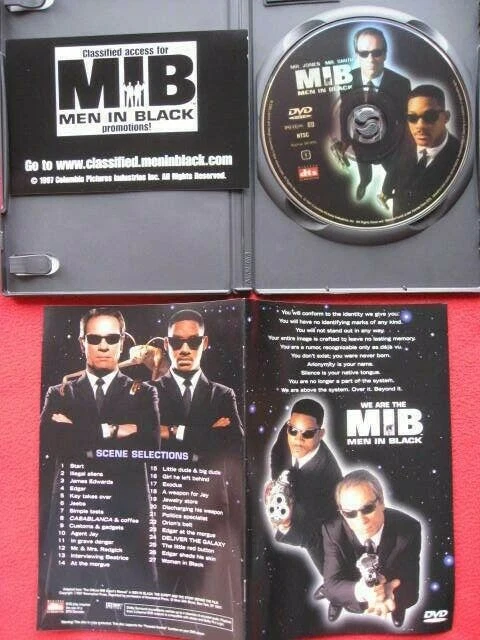 MEN IN BLACK. DVD Sci-Fi & Fantasy (2000) Will Smith & Tommy Lee Jones ...