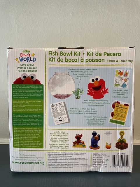 SESAME STREET ELMOS World Aquarium Kit 1.2 Gallon & Elmo Fish Tank ...