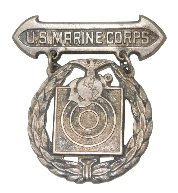 ORIGINAL PRE WWII USMC Marine Corps Sharpshooter Pin Badge EGA £46.97 ...