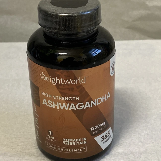 WEIGHTWORLD ASHWAGANDHA 1200 MG Per Tablet, 365 Tablets £7.00 - PicClick UK