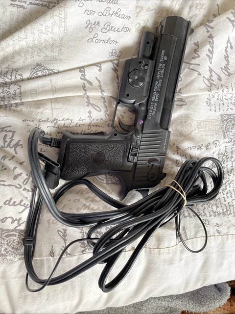 ULTRA RARE PS2 Thrustmaster Desert Eagle .50AE Light Gun Black Edition ...