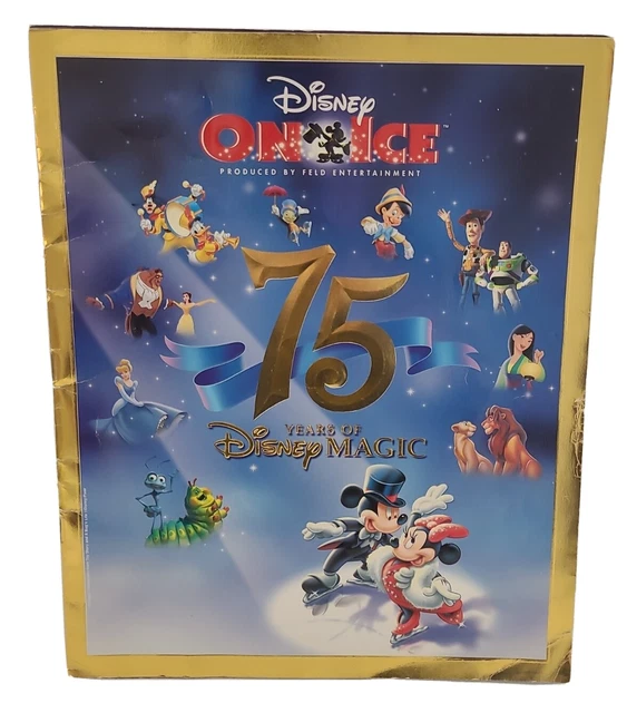 DISNEY ON ICE 75 Years Of Disney Magic Program Book 1999 Vintage ...
