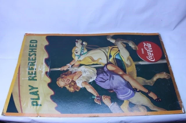 1940S VINTAGE COCA Cola Cardboard Sign $285.00 - PicClick CA