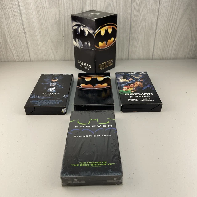 BATMAN BOX SET Returns Forever Behind the Scenes 4 VHS Keaton-Kilmer ...