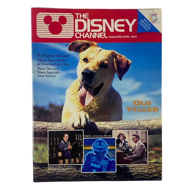 THE DISNEY CHANNEL Magazine April 1984 Old Yeller, Steve Allen's Music ...