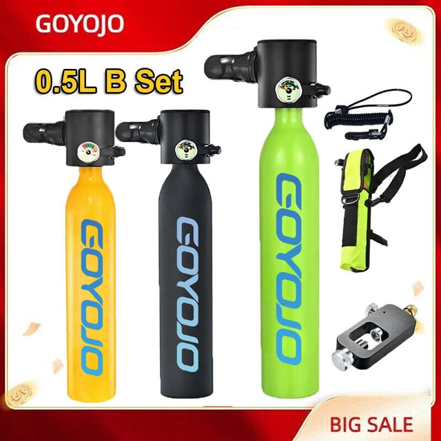 GOYOJO 0.5L MINI Scuba Tank Oxygen Diving Cylinder Snorkeling Dive ...