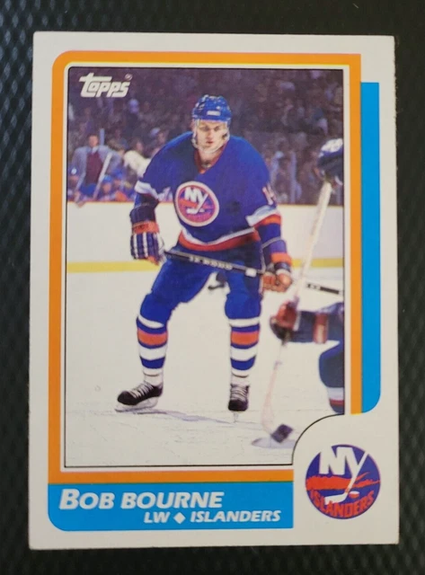 1986-87 TOPPS BOB BOURNE Islanders de New York hockey LNH statistiques ...