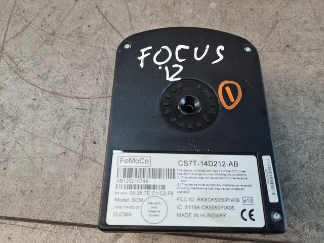 2012 FORD FOCUS Mk3 1.6 Tdci Bluetooth Control Module Ecu Cs7T-14D212 ...