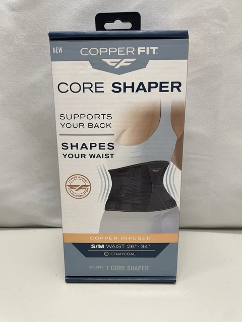 NEW COPPER FIT Core Shaper Women Charcoal S/M Waist 26"-34" £21.85 ...