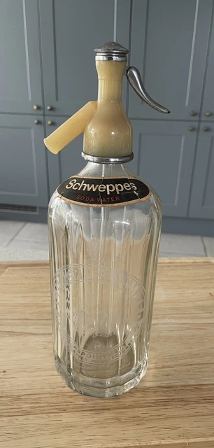 LARGE VINTAGE SODA Stream BOTTLE Dispenser by SCHWEPPES for SODA WATER ...