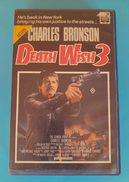 DEATH WISH 3 Rated R Vhs Tape Charles Bronson Excellent Cond. 1988 Cannon 📺 $14.95 - PicClick AU