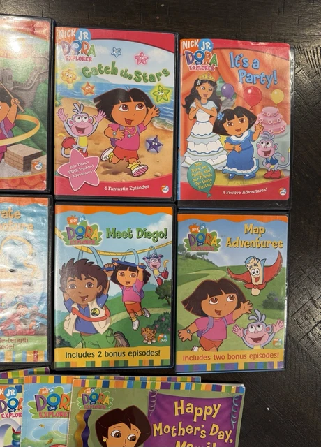 BIG LOT OF 21 DORA THE EXPLORER Books & DVD 2003 - 2011 With Flashlight ...