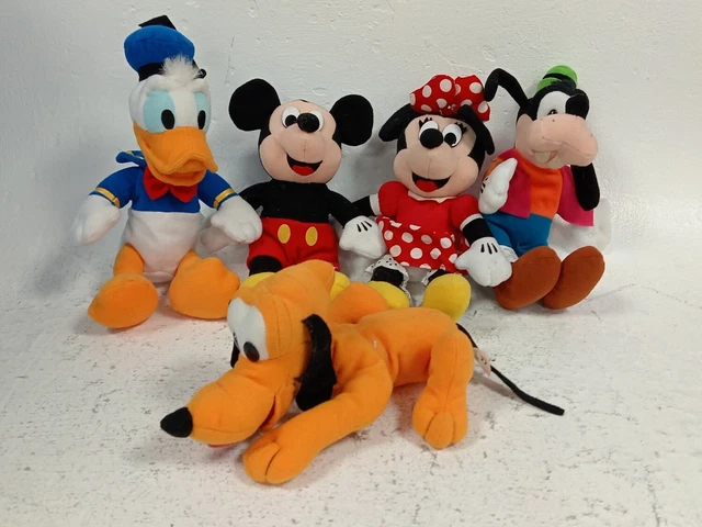 DISNEY PLUSH TOY Bundle - Mickey, Minnie, Donald, Goofy, Pluto ...