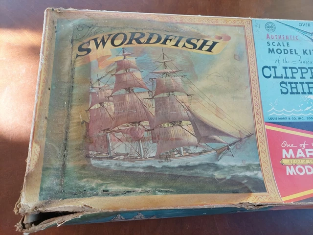 MARX MODELS THE SwordFish Clipper Ship 1:96 Model Ship Kit *Used In ...
