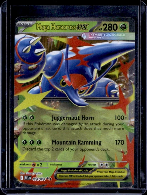 2025 POKEMON PHANTASMAL Flames Mega Heracross ex Double Rare #004/094 £ ...