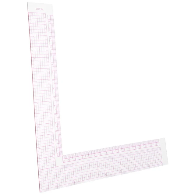 PLASTIC L SQUARE Ruler Sewing Ruler Right Angle Ruler Tailor Craft Tool ...