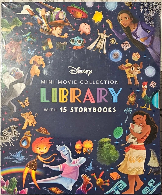 DISNEY MINI MOVIE Collection Library With 15 Storybooks $69.95 ...