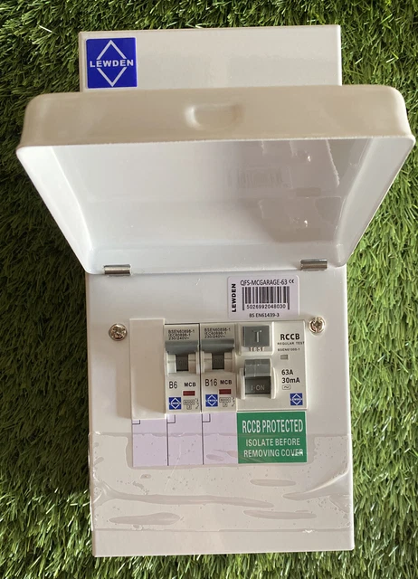 CAMPERVAN MOTORHOME VAN RCD & MCB Consumer Unit White 240v 230v ...