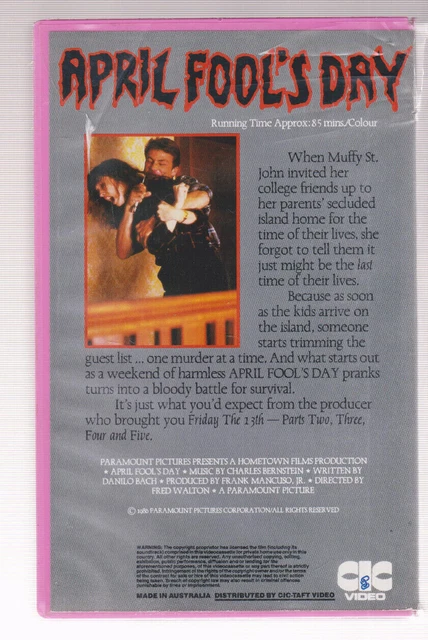 RARE VHS VIDEO Tape Big Box Ex-Rental April fools FOOL'S day vhs ...