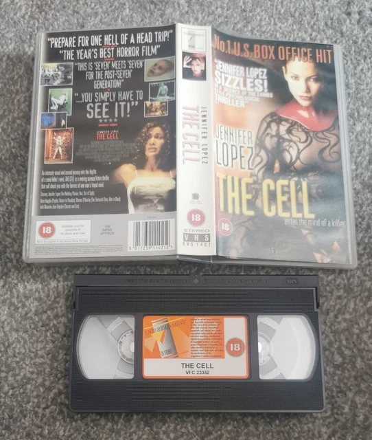 THE CELL HORROR Sci-fi VHS Video Tape Film Jennifer Lopez, Vincent D ...