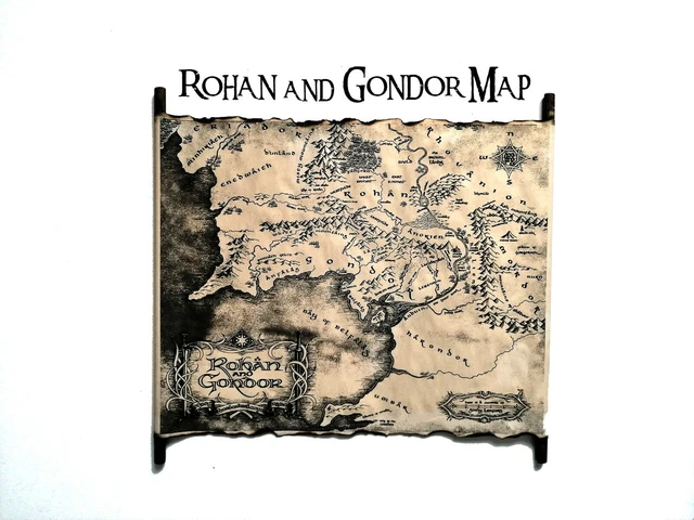 MAPPA ROHAN E Gondor Mappa Terra di Mezzo, Mappa Il Signore degli ...