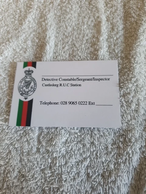 ROYAL ULSTER CONSTABULARY Calling Card £23.00 - PicClick UK