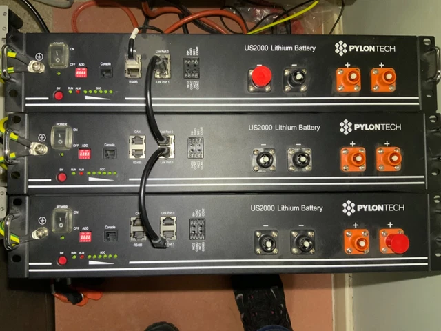 X3 PYLONTECH US2000 2.4kWh Li-ion storage battery 48V. £900.00 ...