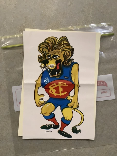 VFL MEMORABILIA RETRO Lions 1976 VFL Emblem. Classic Memories Of ...