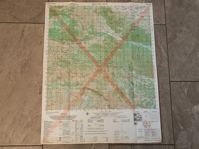 US ARMY 1972 Vietnam War Era Map Thon Doc Kinh Much Destroyed Cambodia ...