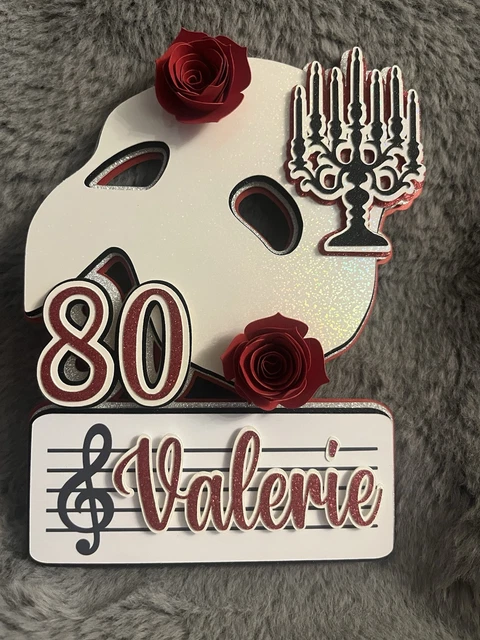 PHANTOM OF THE Opera Inspired Cake Topper. Personalised Name and Age ...