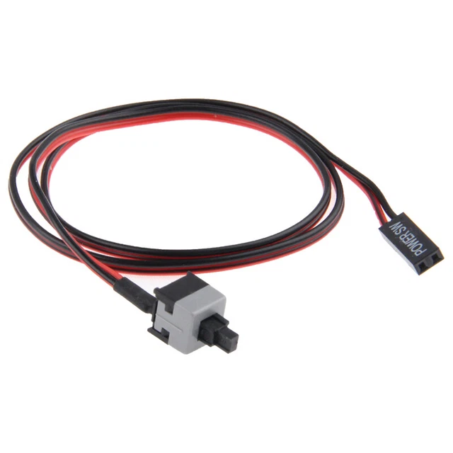 50CM PC CASE Motherboard ATX Power Switch Reset Button ON/OFF Cable ...
