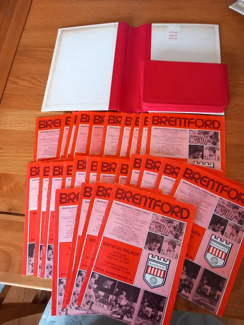BRENTFORD FOOTBALL PROGRAMMES 1977-78 Complete Seasons With Binder. £15 ...