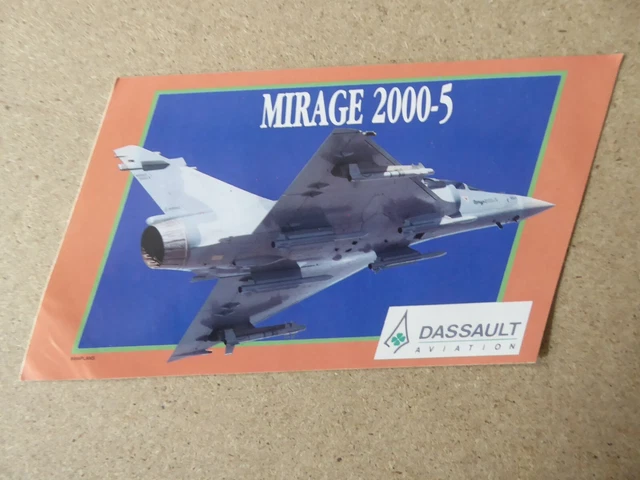 DASSAULT AVIATION MIRAGE 2000-5 Bourget 1991 Sticker Sticker Sticker $5 ...