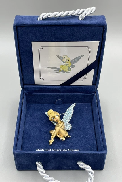 SWAROVSKI DISNEY SIGNED Tinkerbell Sitting Pin Brooch Limited Edition ...
