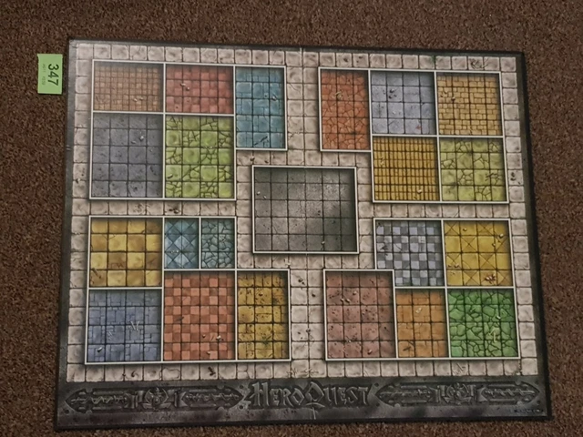 SCHEDA DI GIOCO HEROQUEST Battle Map RPG Fantasy Quest Floor Dungeon ...