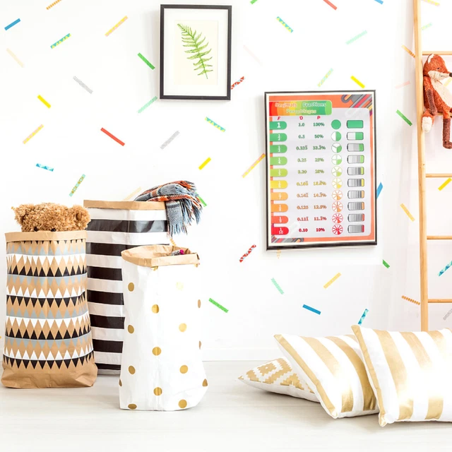 PAINTING KIDS LEARNING Wall Chart Preschool Nursery Posters Stickers £5 ...