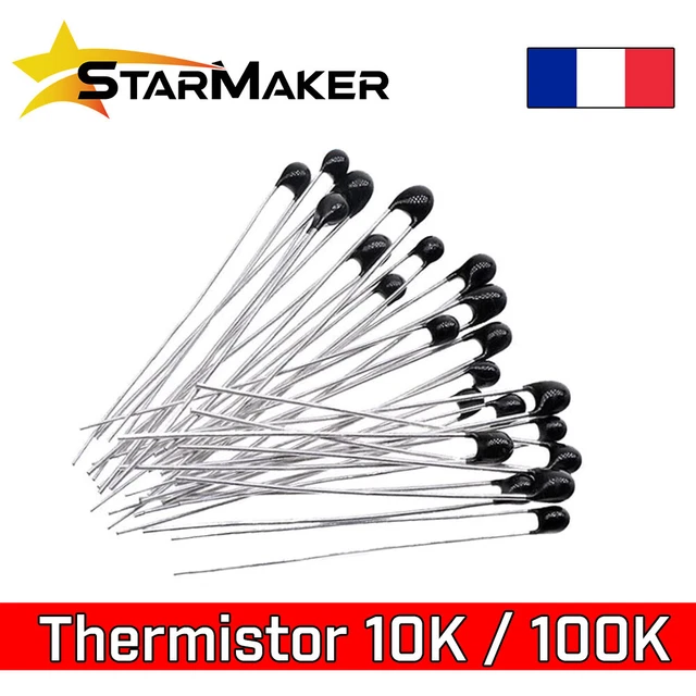 THERMISTANCE THERMISTOR MF52 sonde de température - 10K / 100K - NTC ...